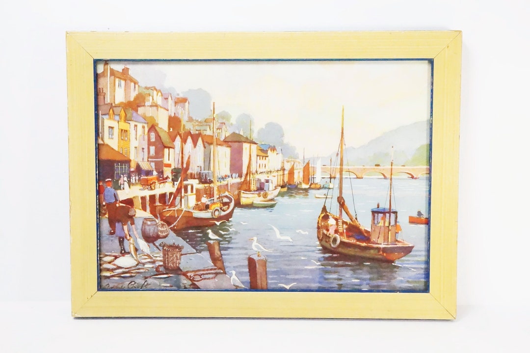 Anne Croft Print/looe Harbour/seaside Landscape/anne Croft/seaside ...