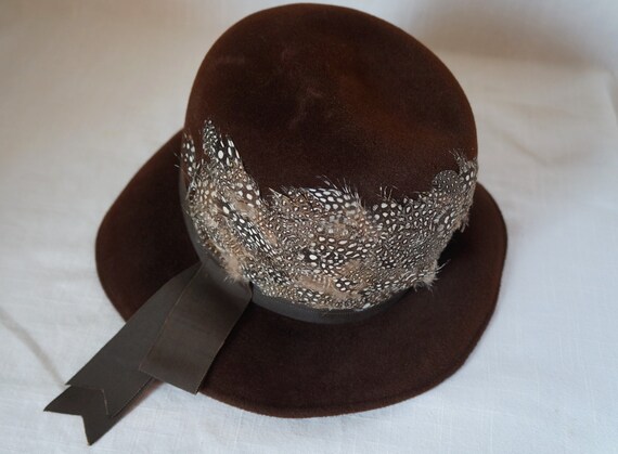Mid Century Feathered Hat/Firenze Design/Italian Hats… - Gem