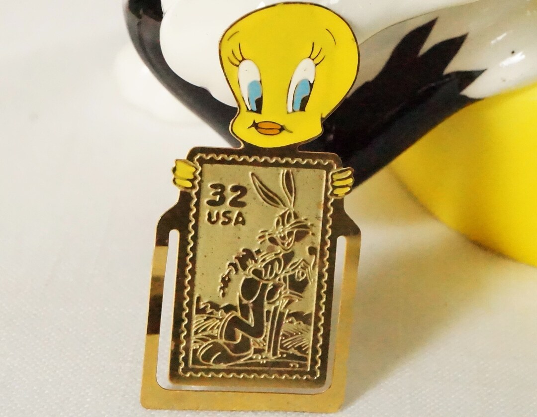 Tweety Bird, Bugs Bunny, Postal Stamp Bookmark/warner Brothers/vintage ...