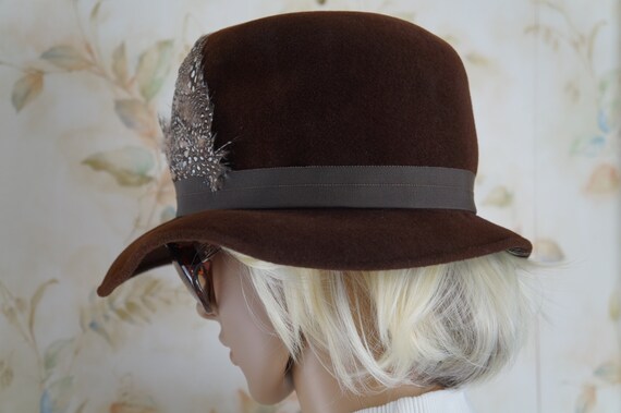 Mid Century Feathered Hat/Firenze Design/Italian Hats… - Gem