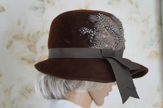 Mid Century Feathered Hat/Firenze Design/Italian Hats… - Gem