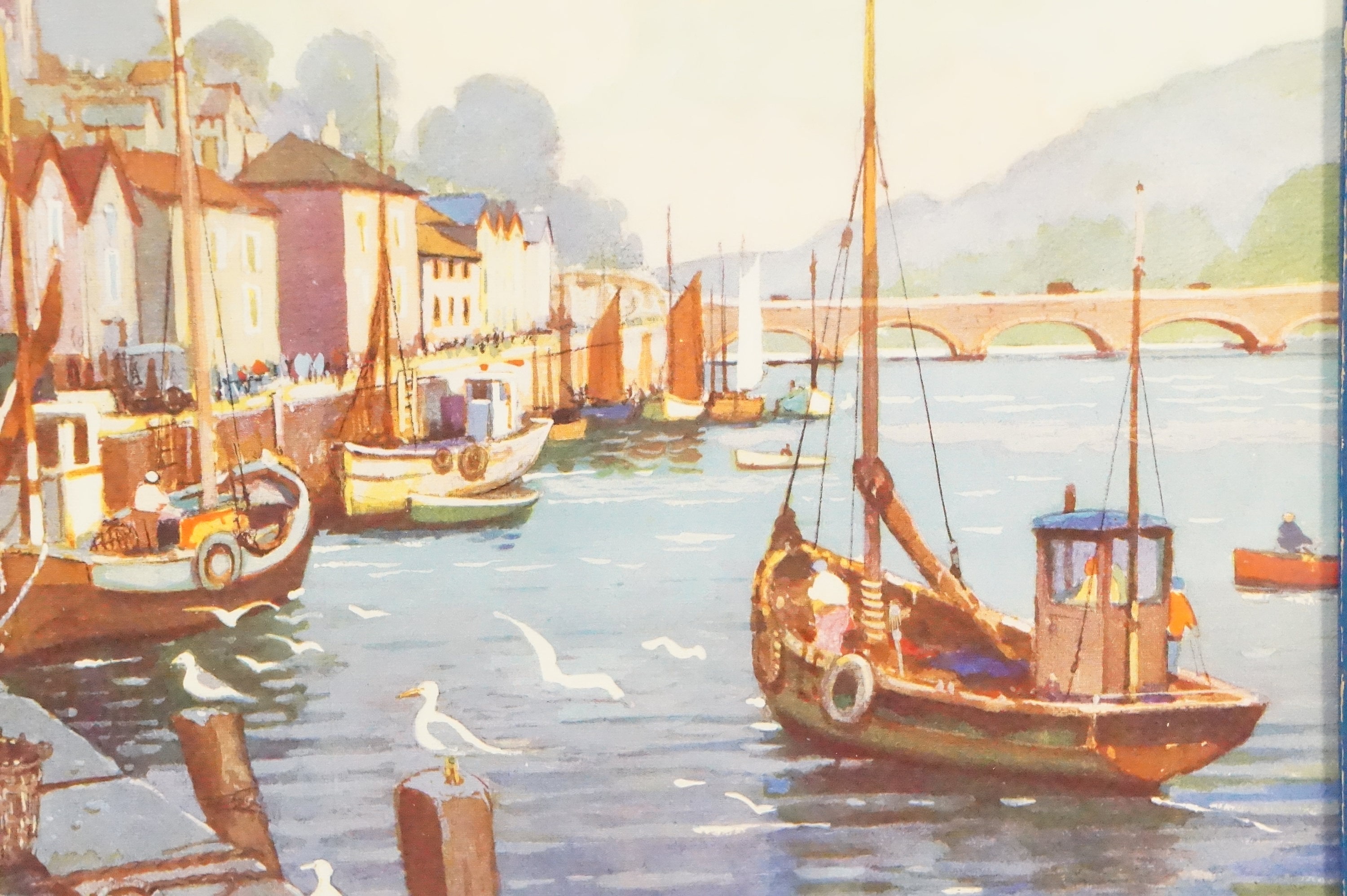 Anne Croft Print/looe Harbour/seaside Landscape/anne Croft/seaside ...