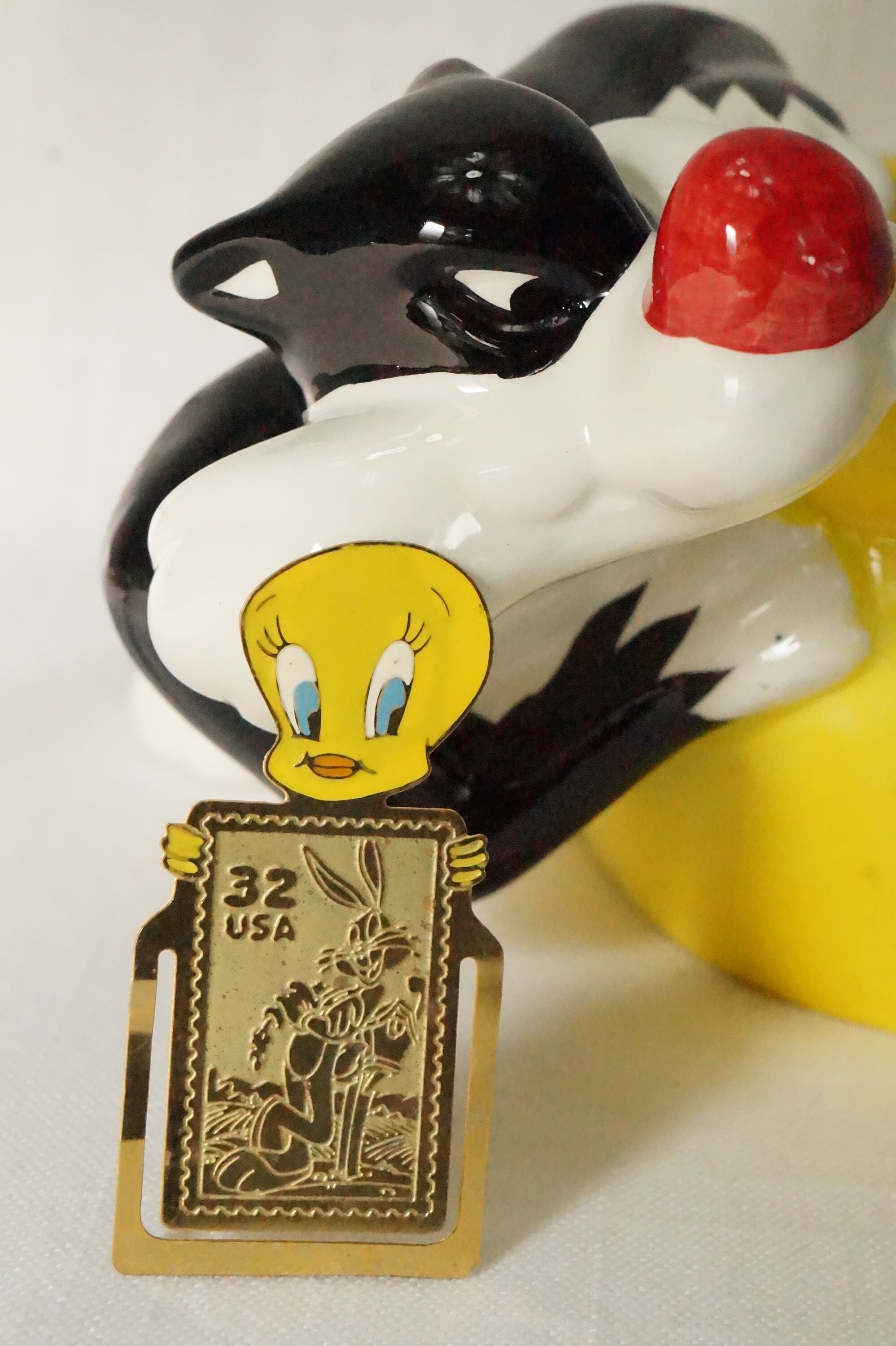 Tweety Bird Bugs Bunny Postal Stamp Bookmark/warner - Etsy