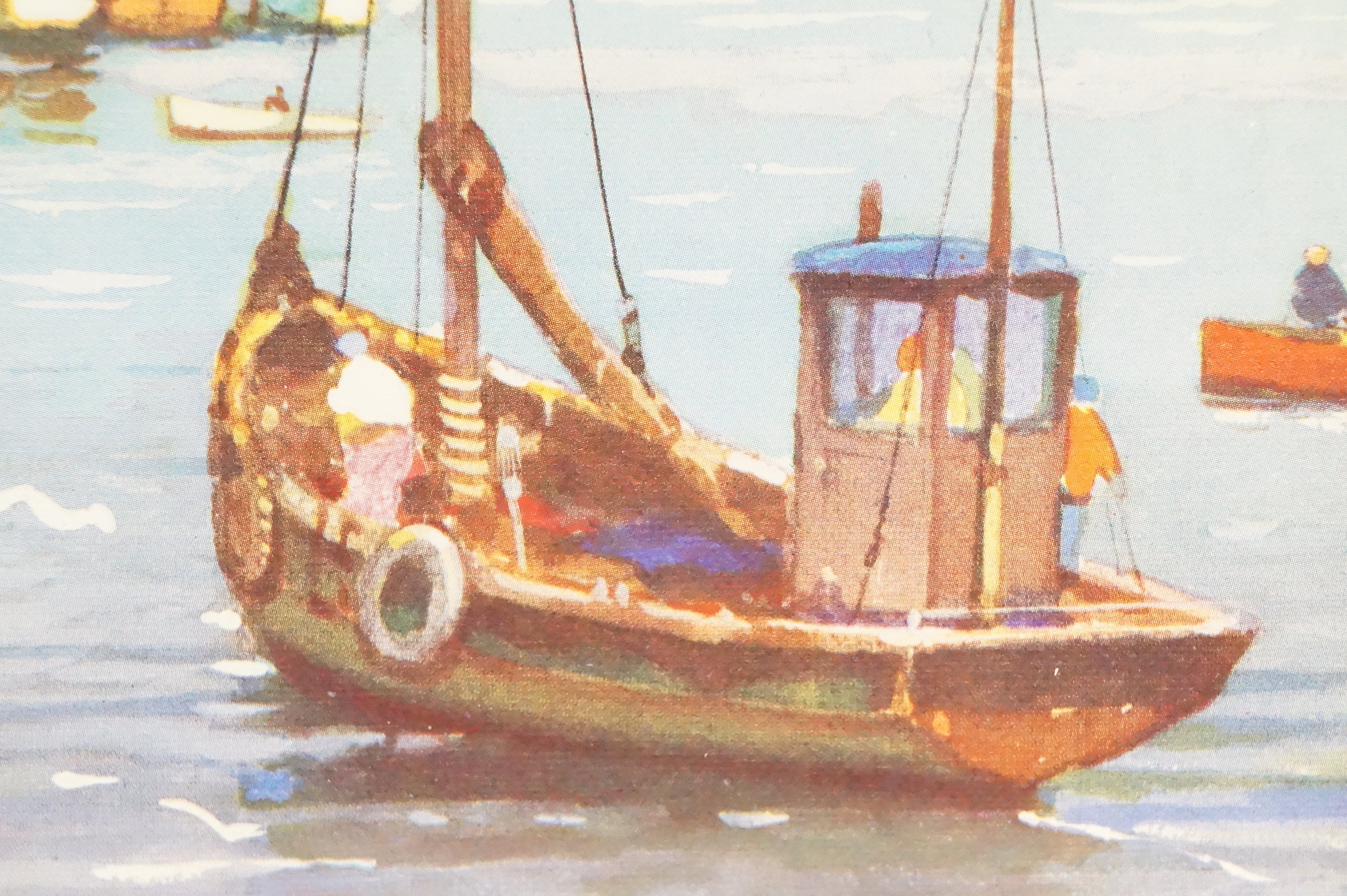 Anne Croft Print/looe Harbour/seaside Landscape/anne Croft/seaside ...