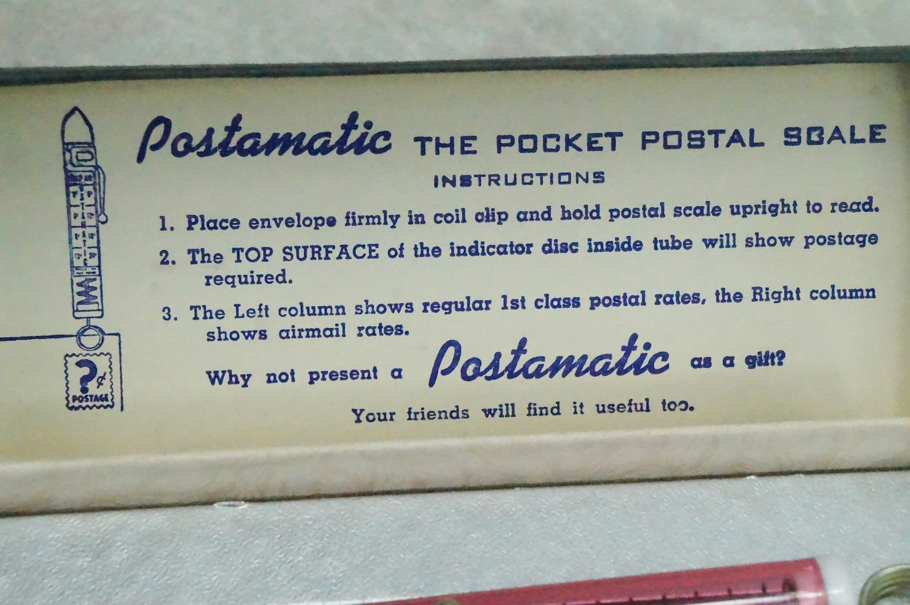 Vintage Postal Scales/postamatic/handheld Scales/pocket - Etsy