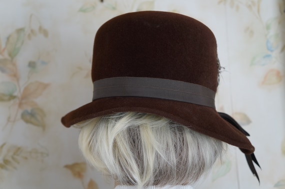 Mid Century Feathered Hat/Firenze Design/Italian Hats… - Gem