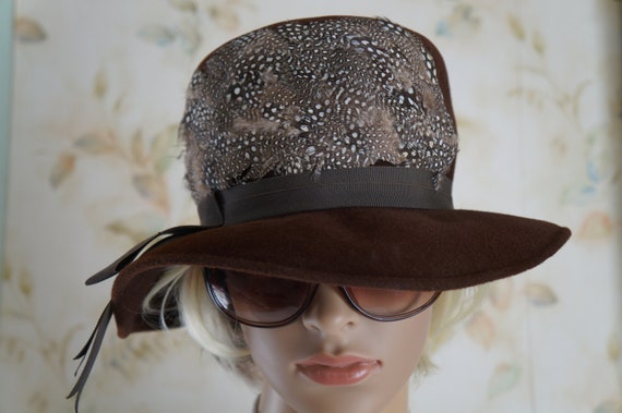 Mid Century Feathered Hat/Firenze Design/Italian Hats… - Gem
