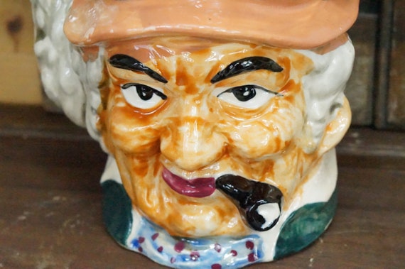 Vintage Character Teapot/man Smoking Pipe/teapots With - Etsy