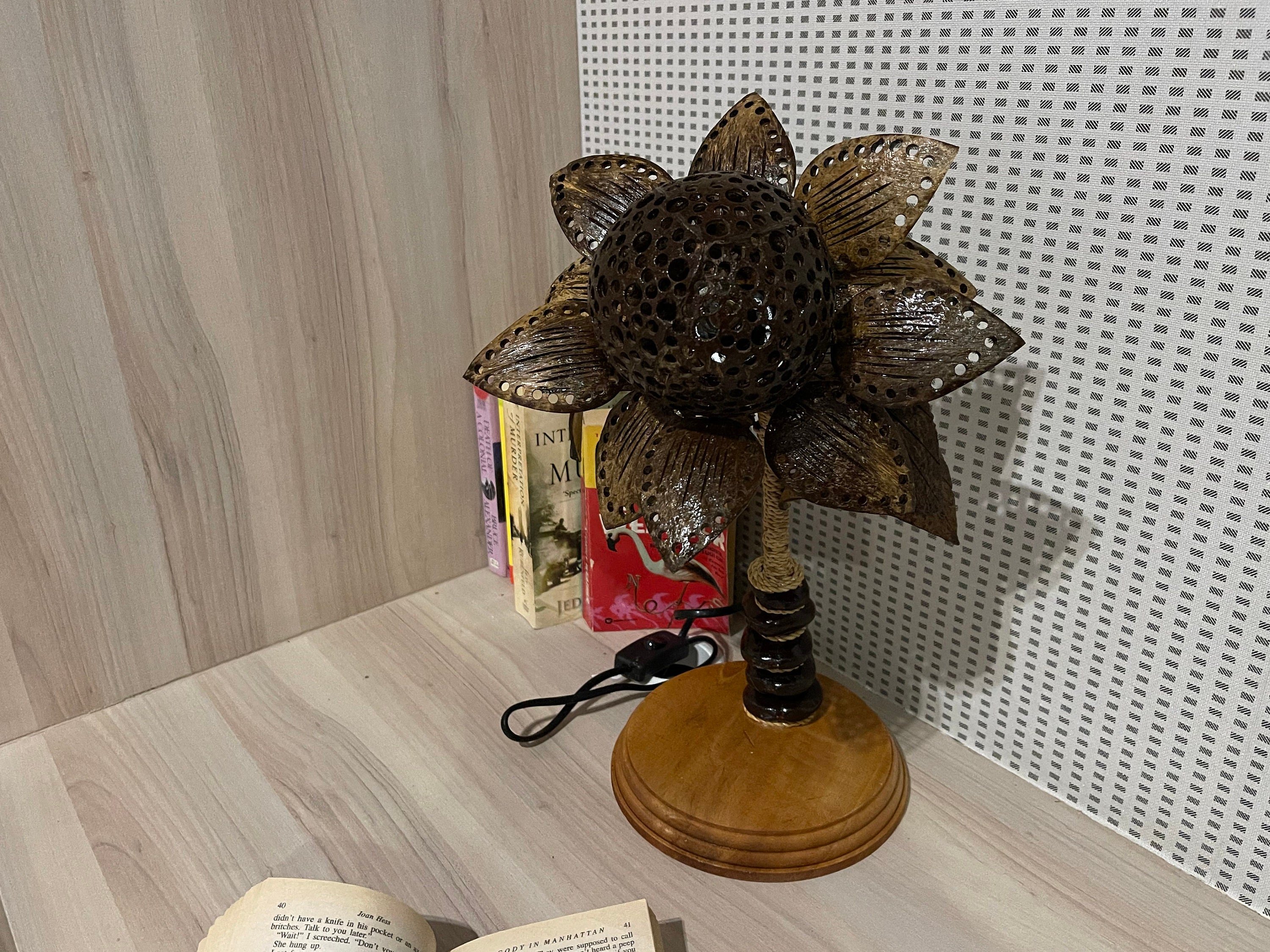 Sunflower Coconut Lamp Coconut Tree Shell Bedroom Lamp Tree | Etsy