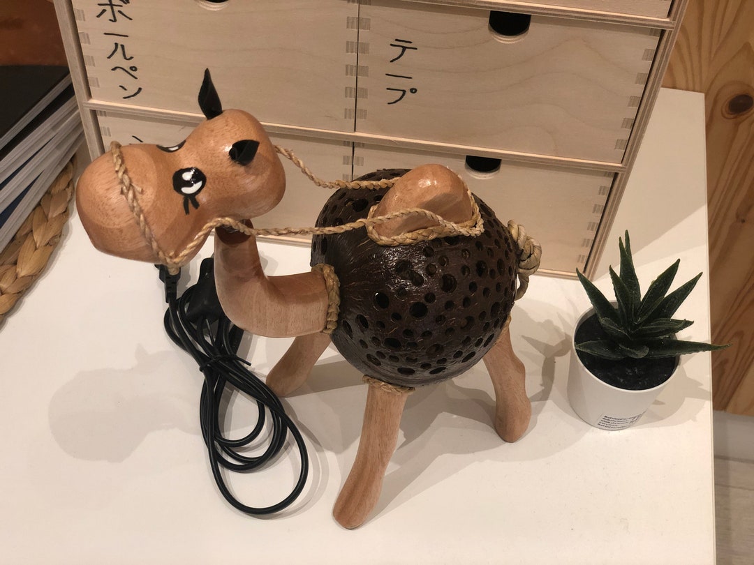 Camel Coconut Lamp Animal Lamp Coconut Shell Bedroom Lamp Table Floor ...
