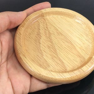 Coasters Wood Round Circle Shape Saucers Drink Handmade Teak Wood ...