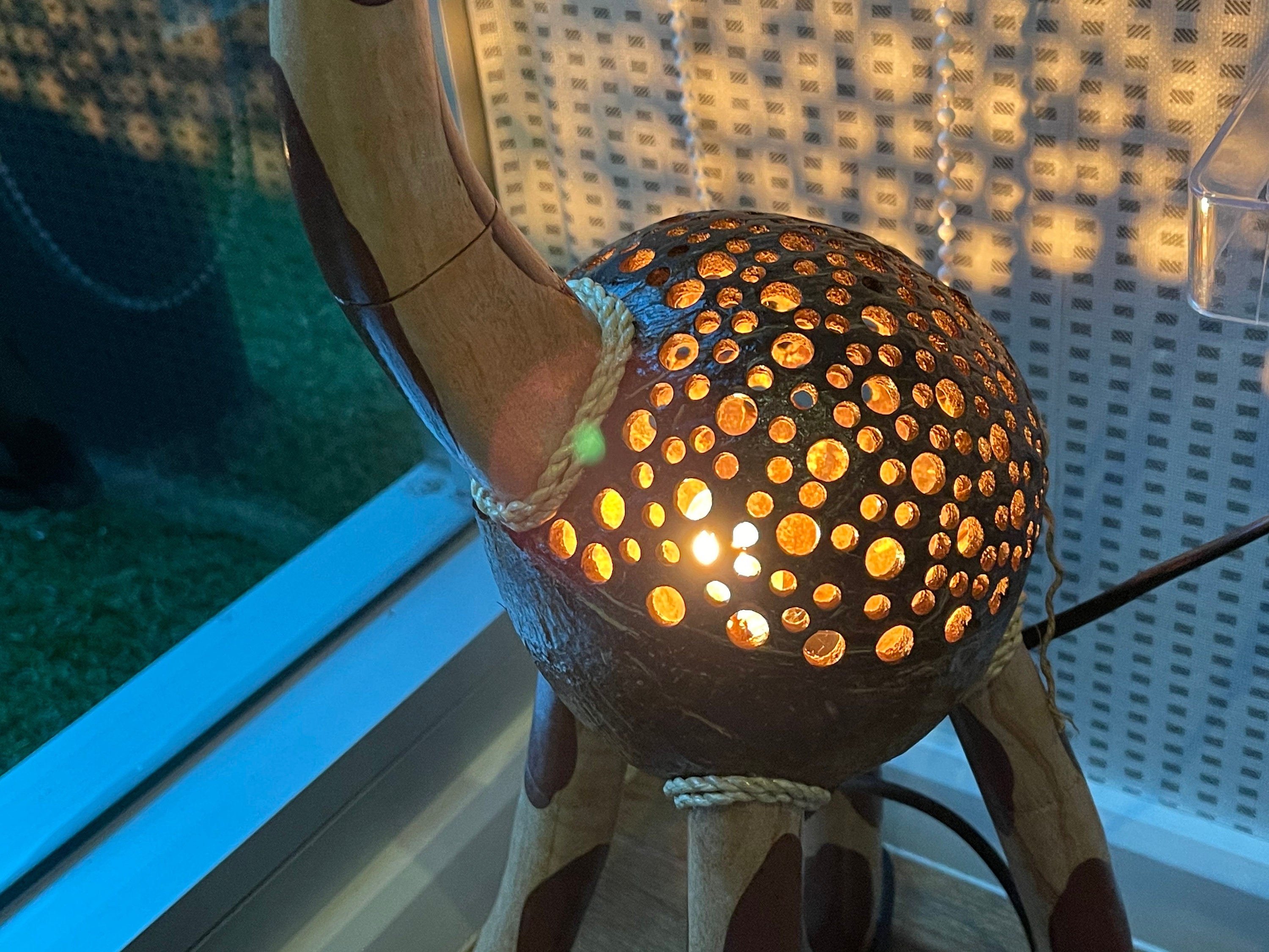 Giraffe Lamp Latern Animal Coconut Lamp Shell Bedroom Lamp | Etsy