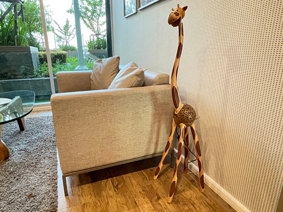 Giraffe Lantern Large Animal Lamp Coconut Shell Bedroom Lamp Table Lamp ...