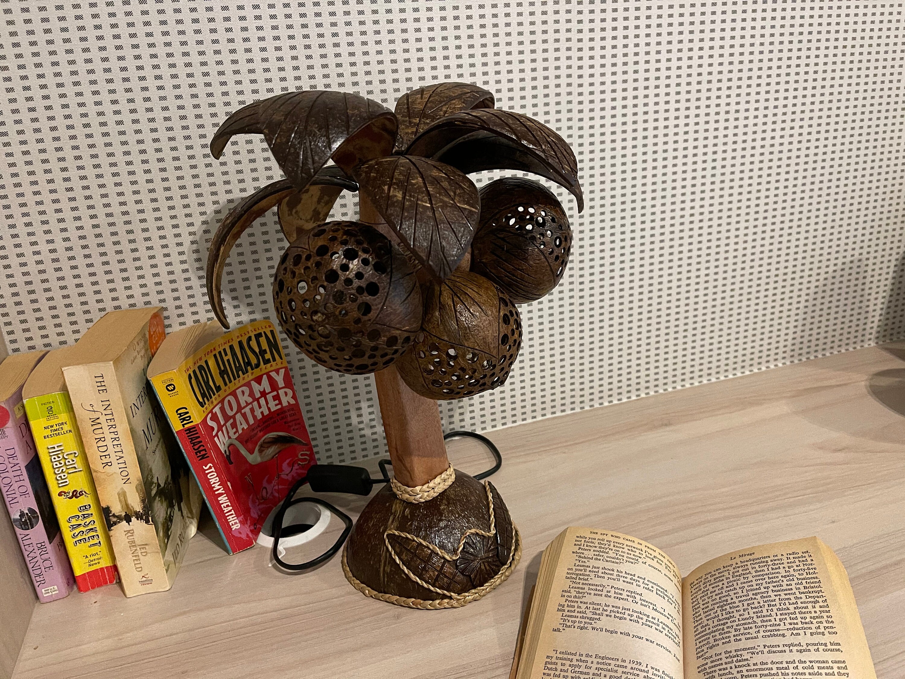 3 Balls Coconut Lamp Coconut Tree Shell Bedroom Lamp Tree Table Light ...