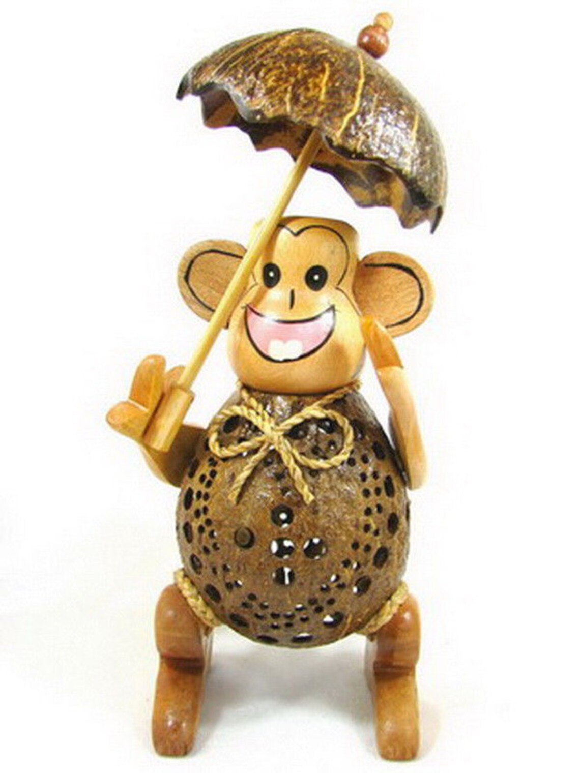 Monkey Umbrella Lamp Coconut Shell Bedroom Lamp Table Floor | Etsy