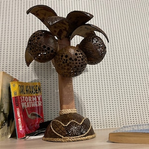 3 Balls Coconut Lamp Coconut Tree Shell Bedroom Lamp Tree Table Light ...