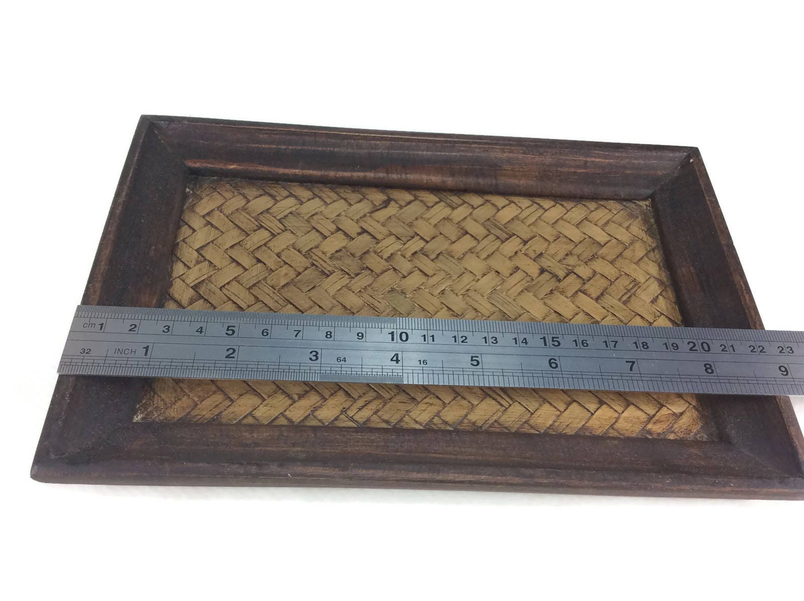 6 X 9 Inches Tray Serving Handmade Bamboo Oriental Wood | Etsy