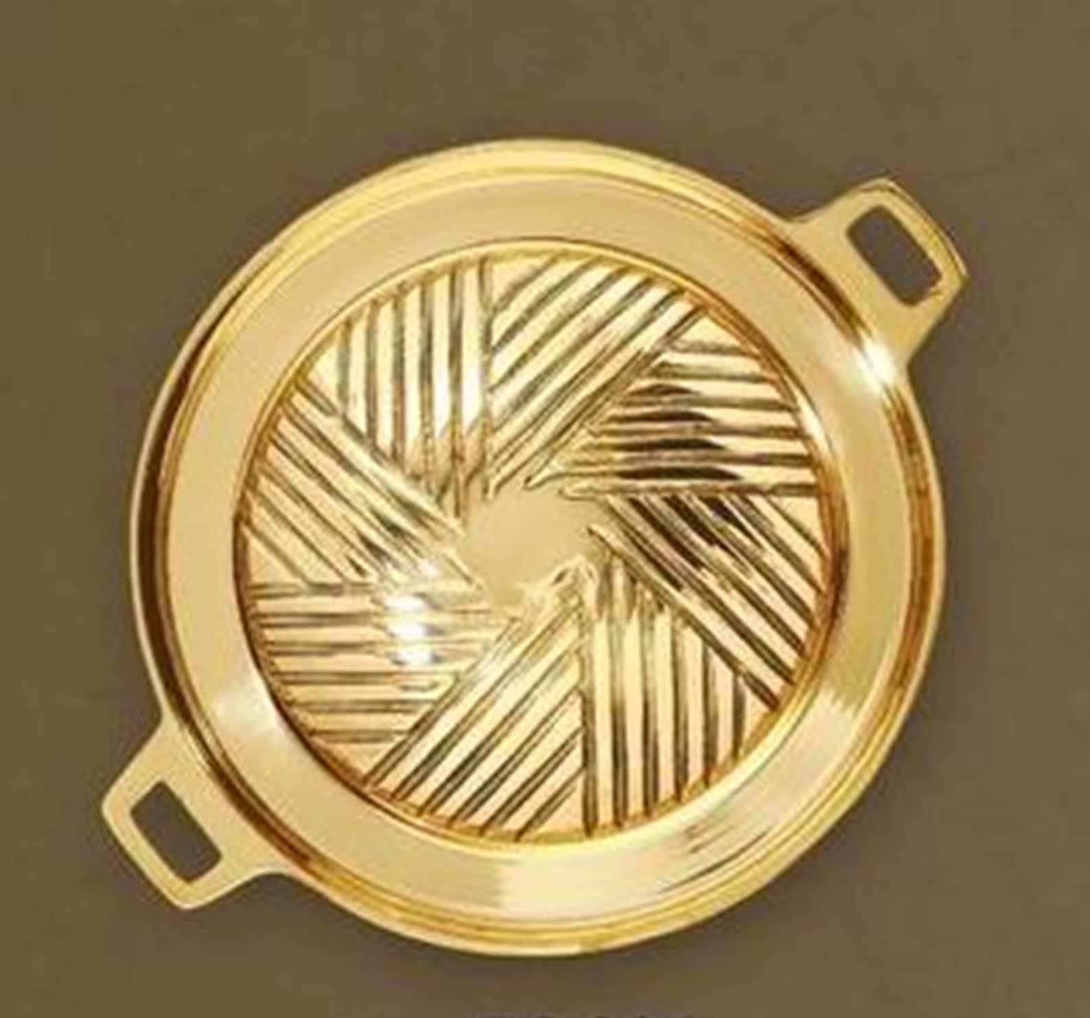 Waiting 12" Wok Brass Dessert Menu Brass Pan Cooking Foods Spread Heat ...