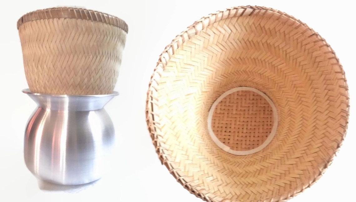 Pot Sticky Rice Cooker Steamer Bamboo Baskets Aluminium Family | Etsy