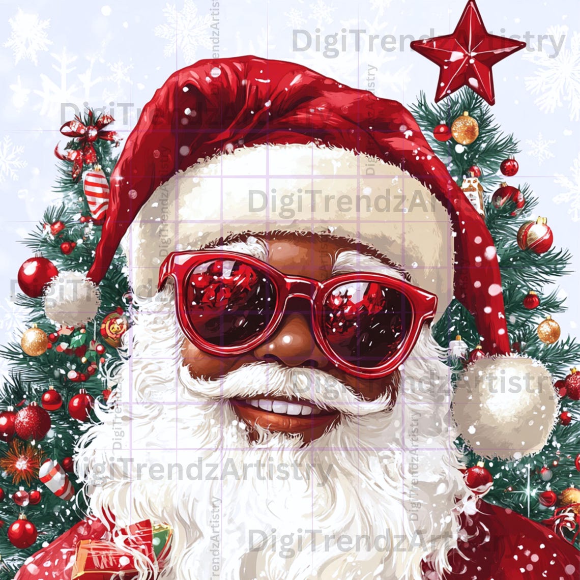 African American Santa Clipart, Black Santa Clipart, Santa Claus ...