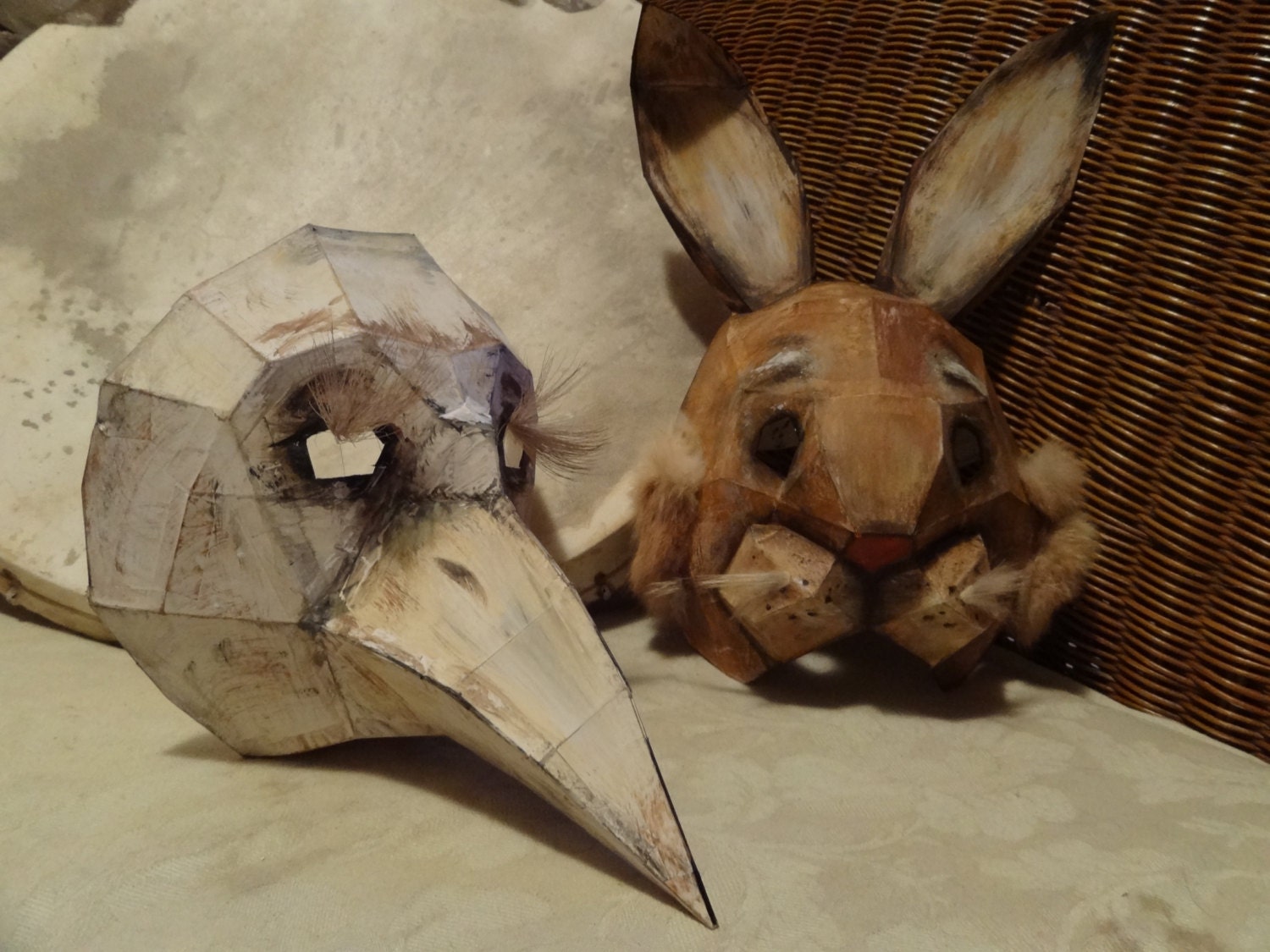 Papercraft Origami Paper, Party & Kids Papercraft mask Bird Skull ...