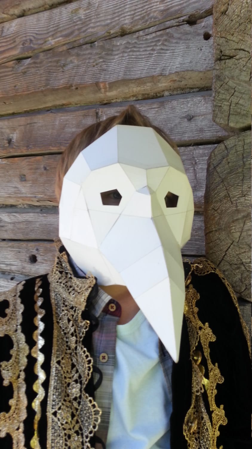 Plague Doctor mask Crow mask Make your own bird mask from | Etsy