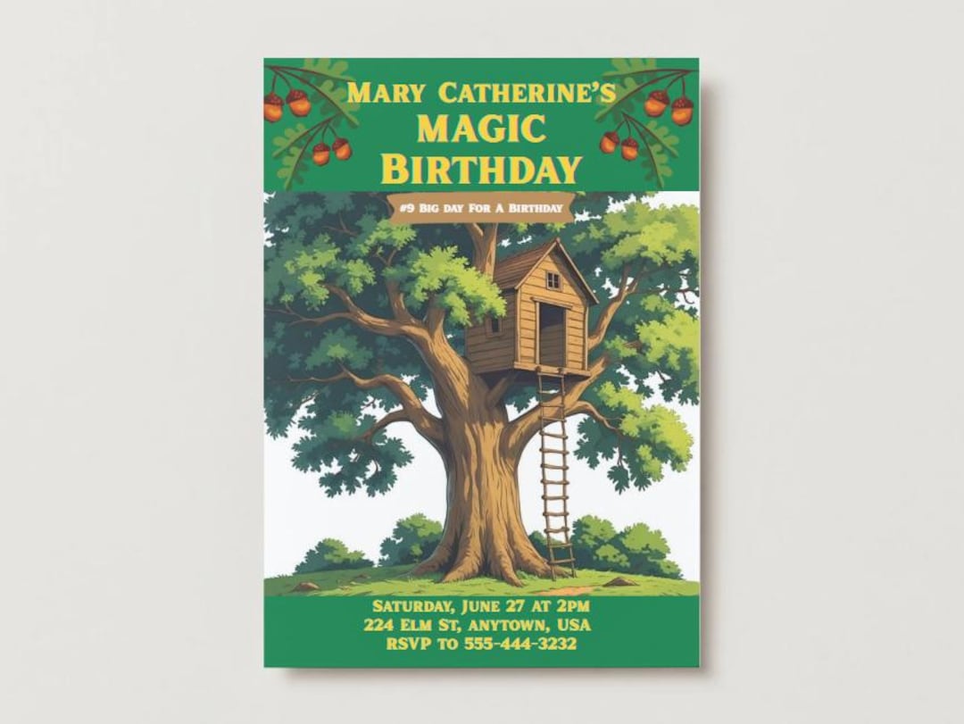Poster - Magic Treehouse Editable Poster - Etsy