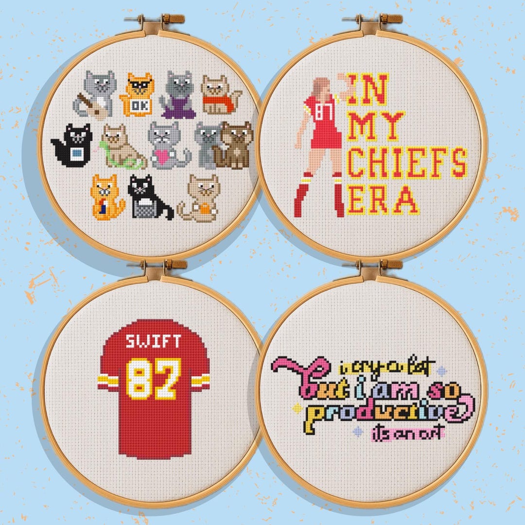 4-pack Taylor Swift Stitch Pattern PDF | Digital Download | Easy Cross ...