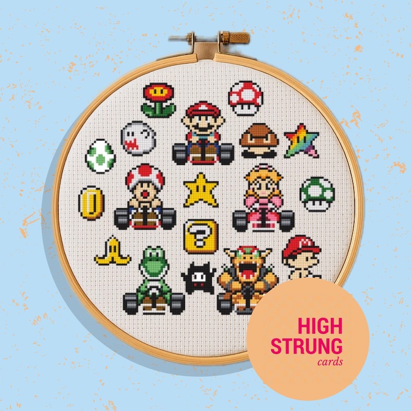 Mario Crossstitch Patterns - Etsy UK