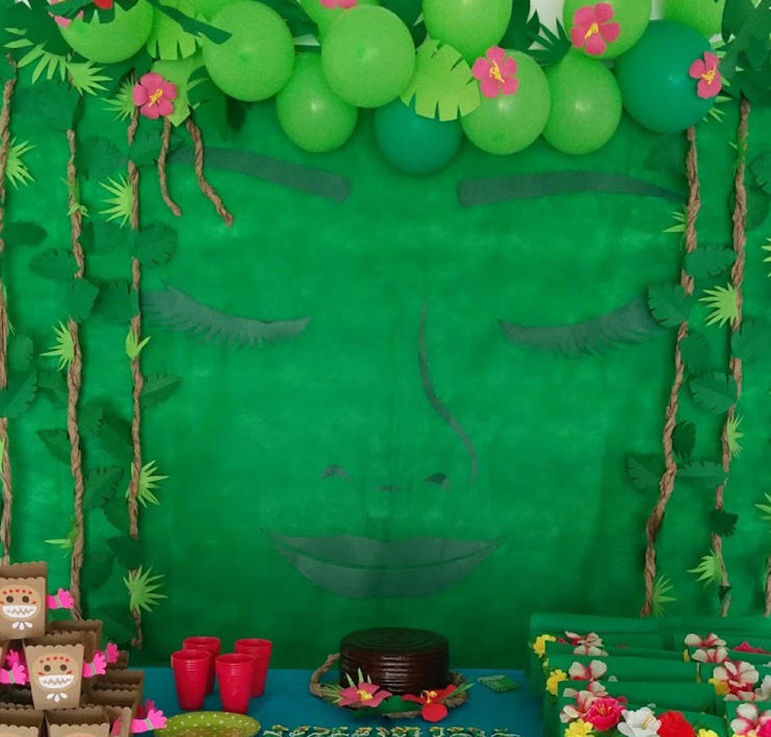 DIY Moana Birthday Party Backdrop "returns the Heart of Te Fiti" - Etsy