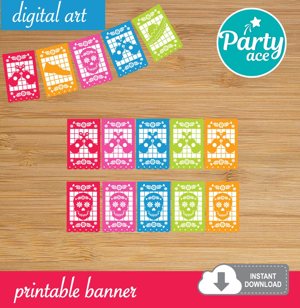 Mexican Happy Hour Printable Banner for Party Decoration Printable ...