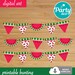 Watermelon Printable Banner Bunting Garland Cutouts for a Picnic Summer ...