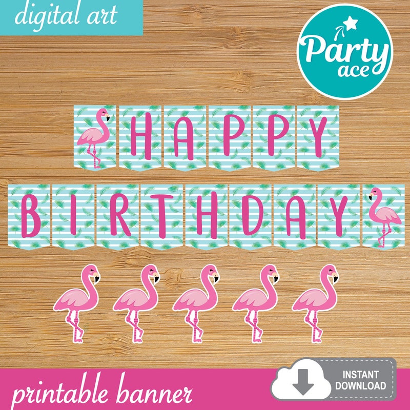 Flamingo Banner - Etsy