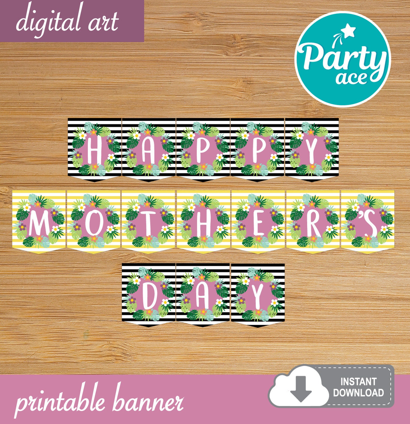 Banderines Feliz Dia de la Madre | Etsy