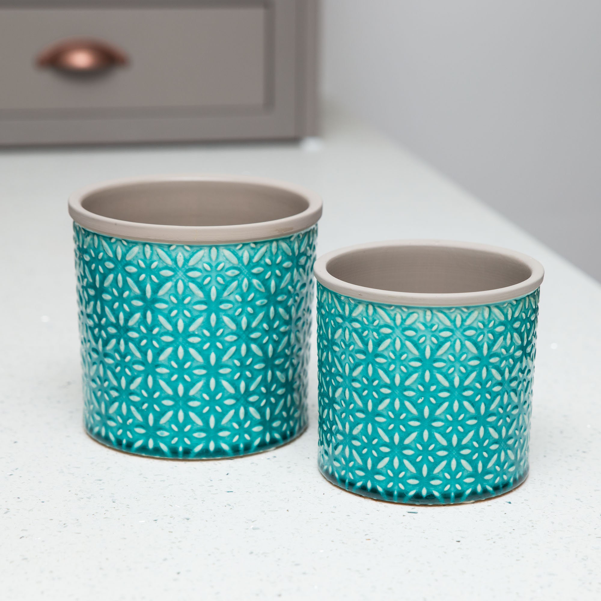 Turquoise Moroccan Ceramic Planter Pot - Gloss and Matte - Etsy UK
