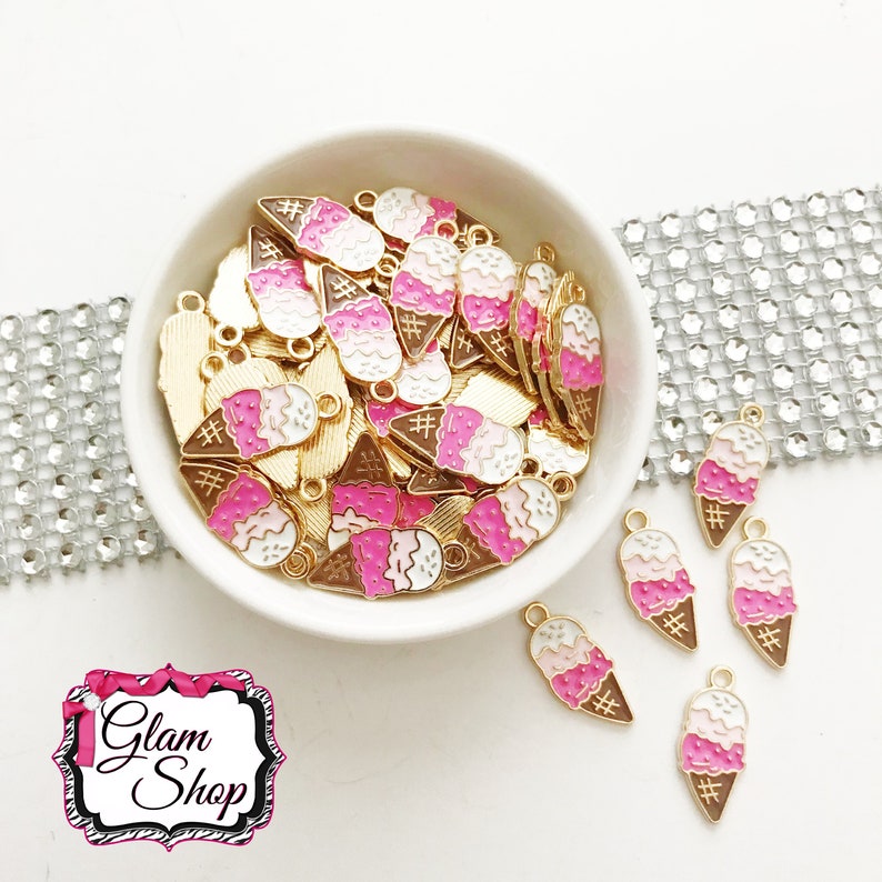 Ice Cream Charms Set of 5 Size 19mm Kawaii Charm - Etsy