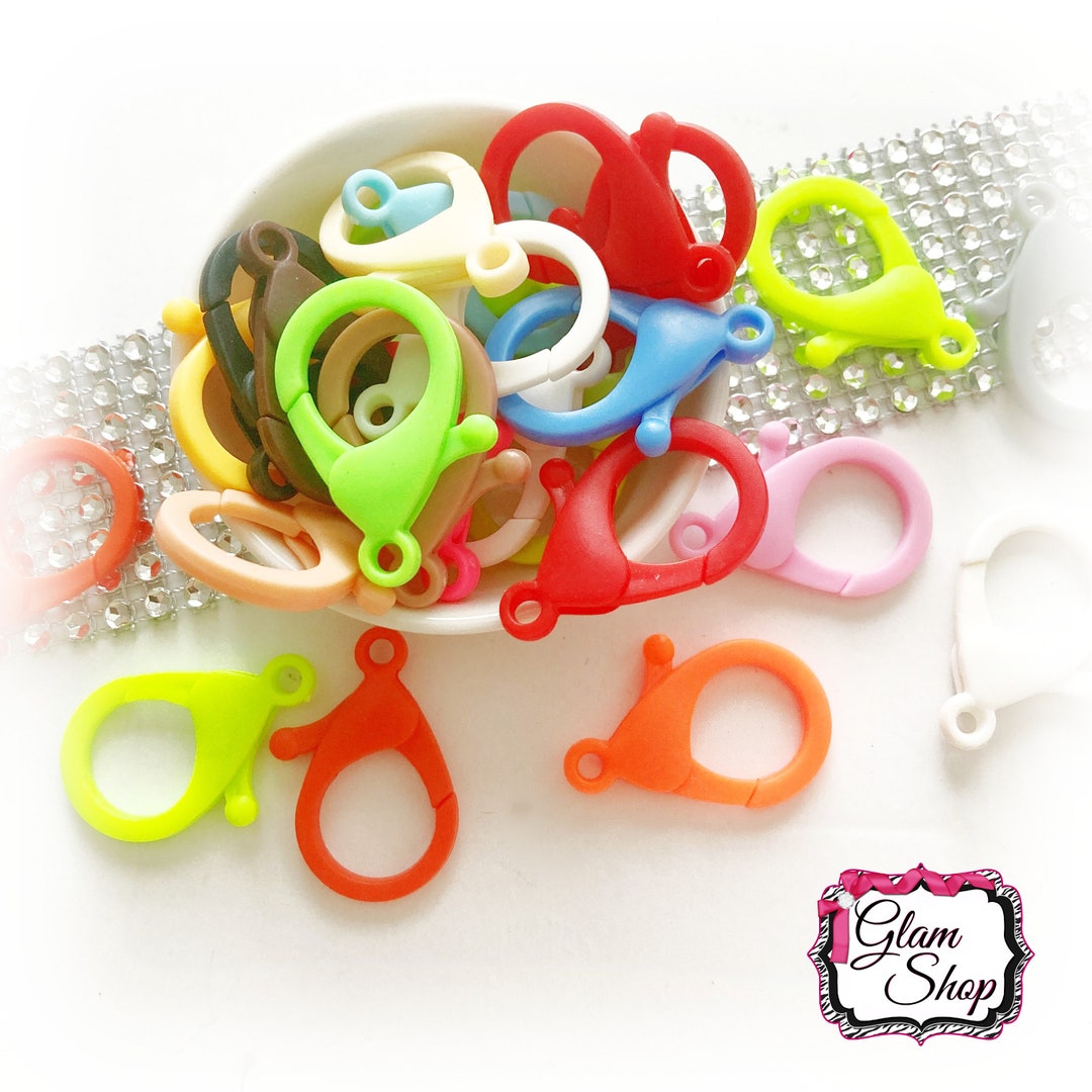 Colored Lobster Clasps Large Size 35 X 24mm RANDOM MIX Set of 10pcs ...