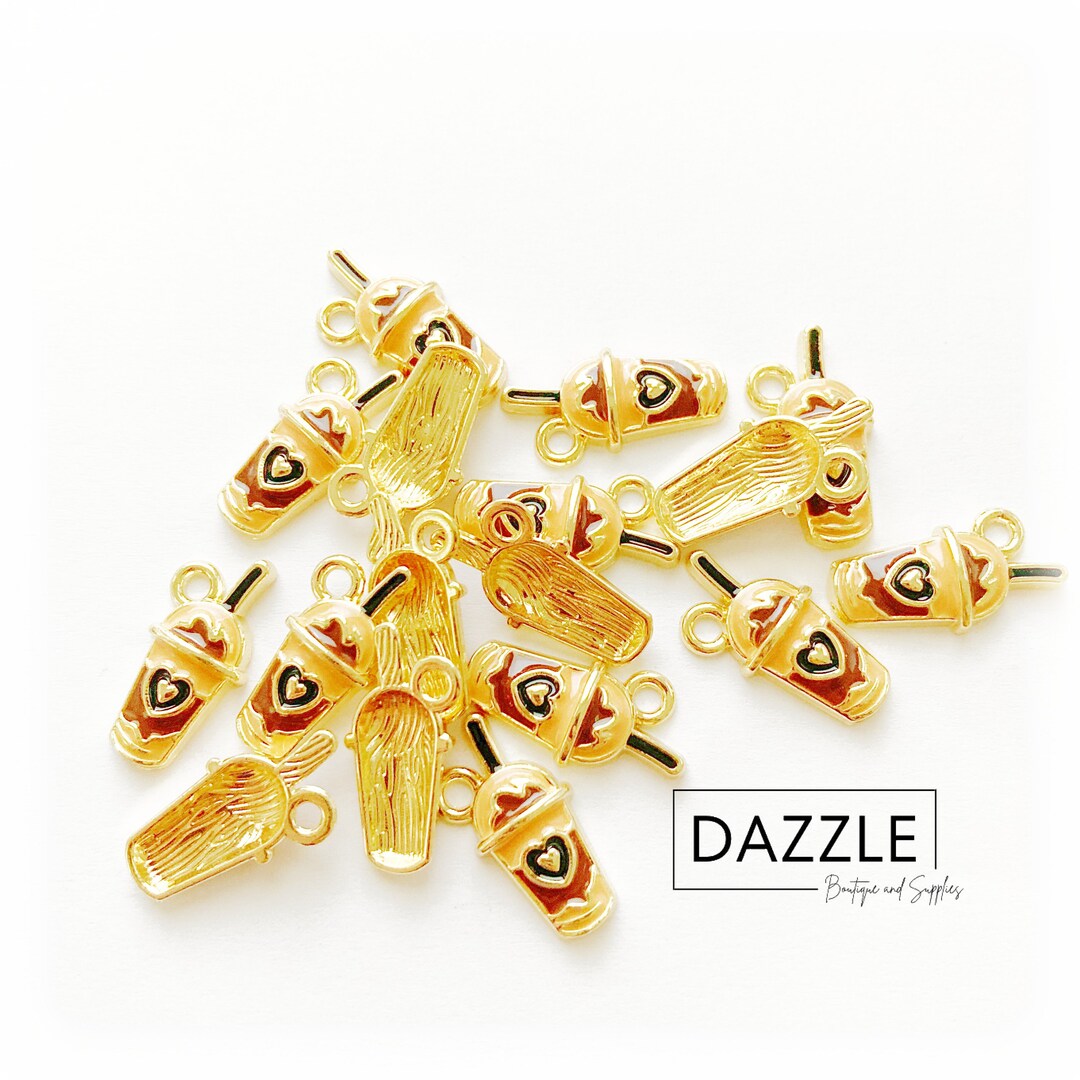 Coffee Charms Set of 5 Size 15mm Kawaii Charm, Birthday Charms, Small ...