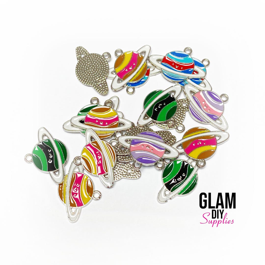 Space Planet Charms - Set of 5 - Size 21mm - Science, Space, Astrology ...