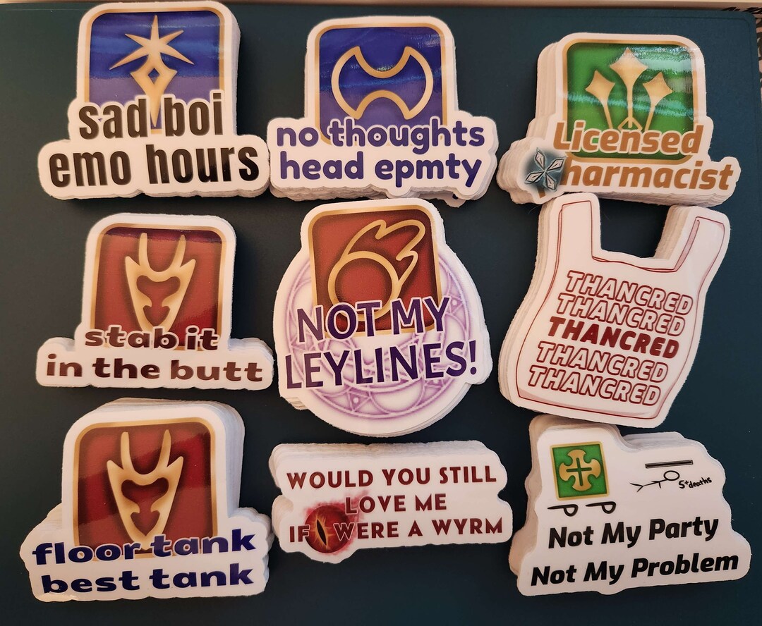 Stickers: FFXIV Class/job Memes drg Blm Drk War Sge - Etsy Australia