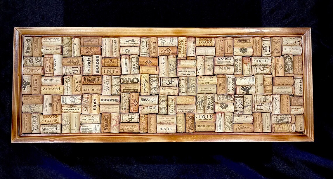 Unique Handmade Wine Cork Board Crafted From Recycled Corks, Eco ...
