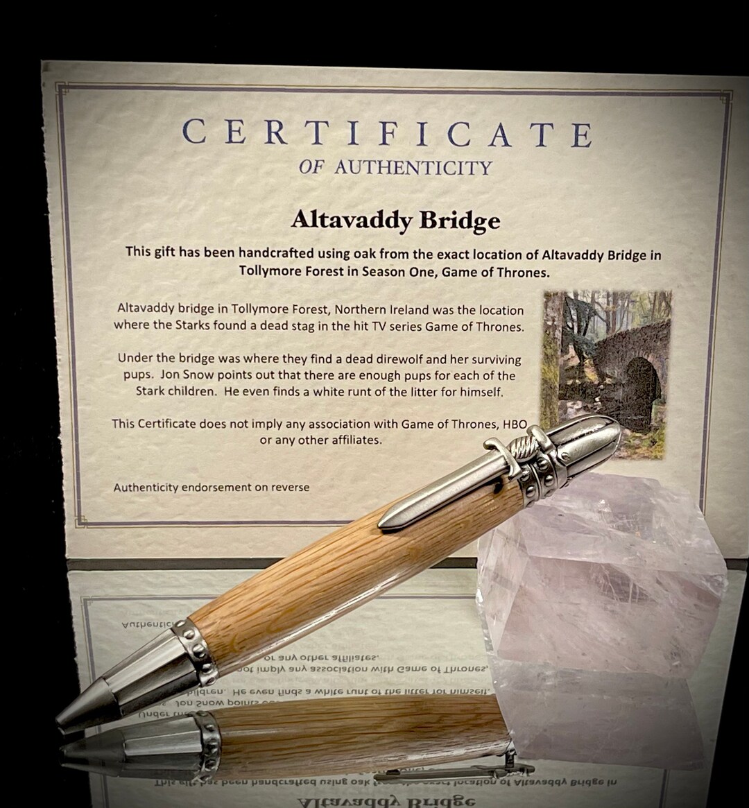Handcrafted Altavaddy Bridge Pen: Game of Thrones Inspired Exotic Wood ...