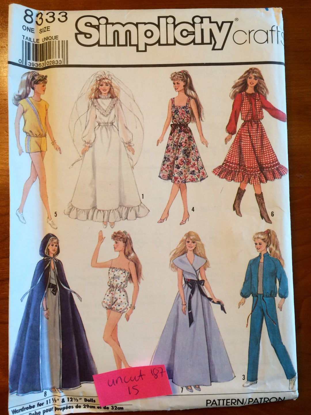 Simplicity Crafts Sewing Pattern 8333 Wardrobe for Barbie/fashion Doll ...