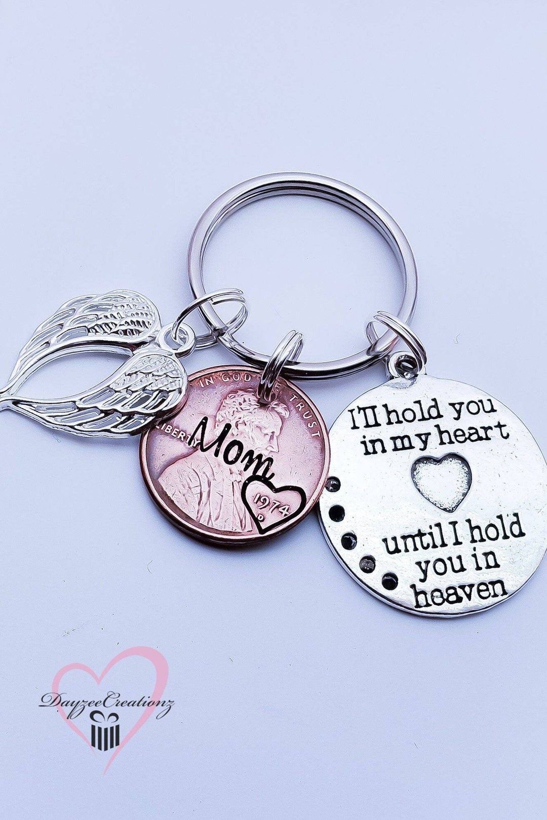 Personalized Custom Memorial Keychain Gift | Remembrance | Sympathy ...