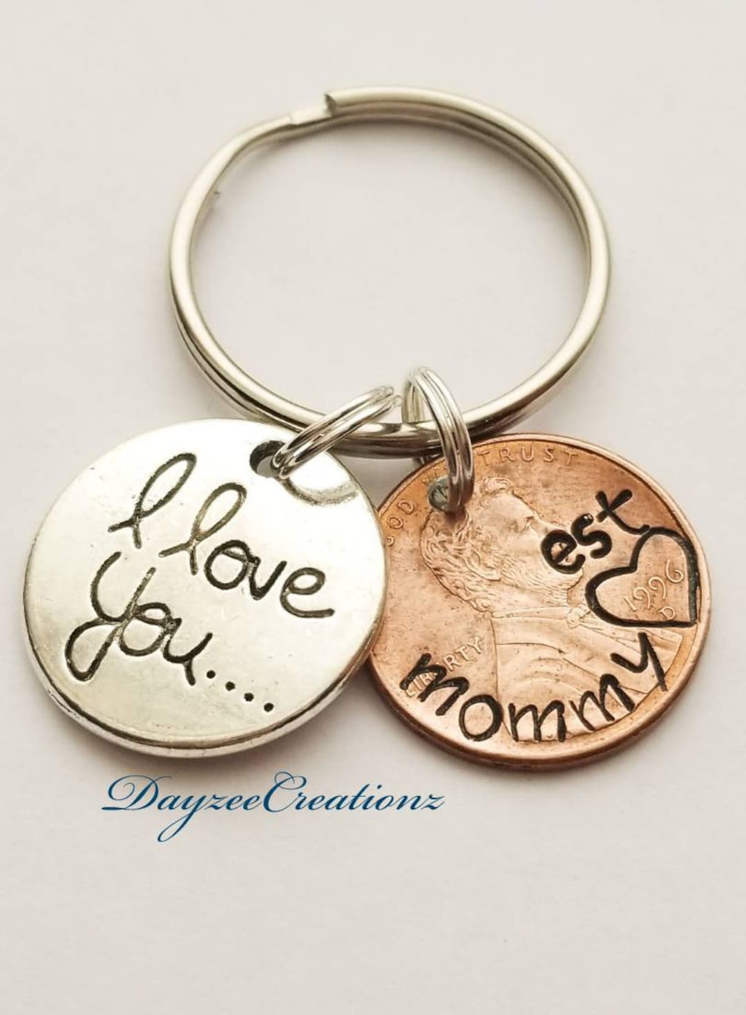 Personalized Mommy Penny Keychain, New Mommy, Mother's Day Gift, Mom ...
