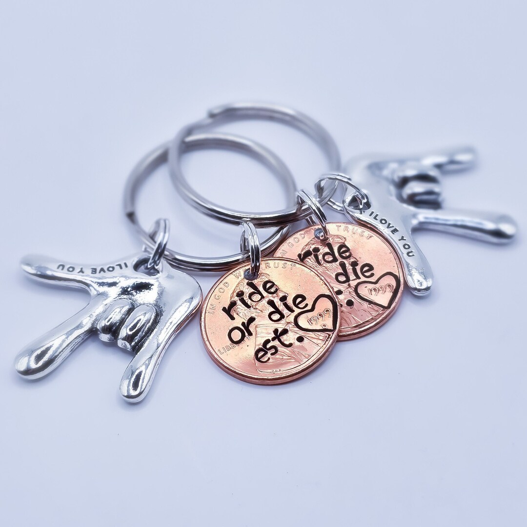 Custom Personalized Bff Penny Keychain, Best Friend Gift, Birthday ...