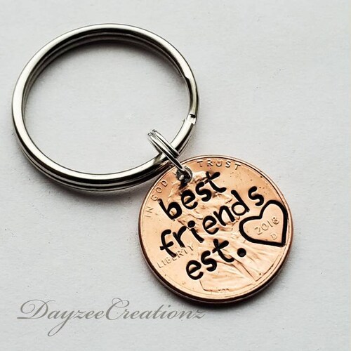 Best Friend Keychain Set Gifts for Bestie Besties - Etsy