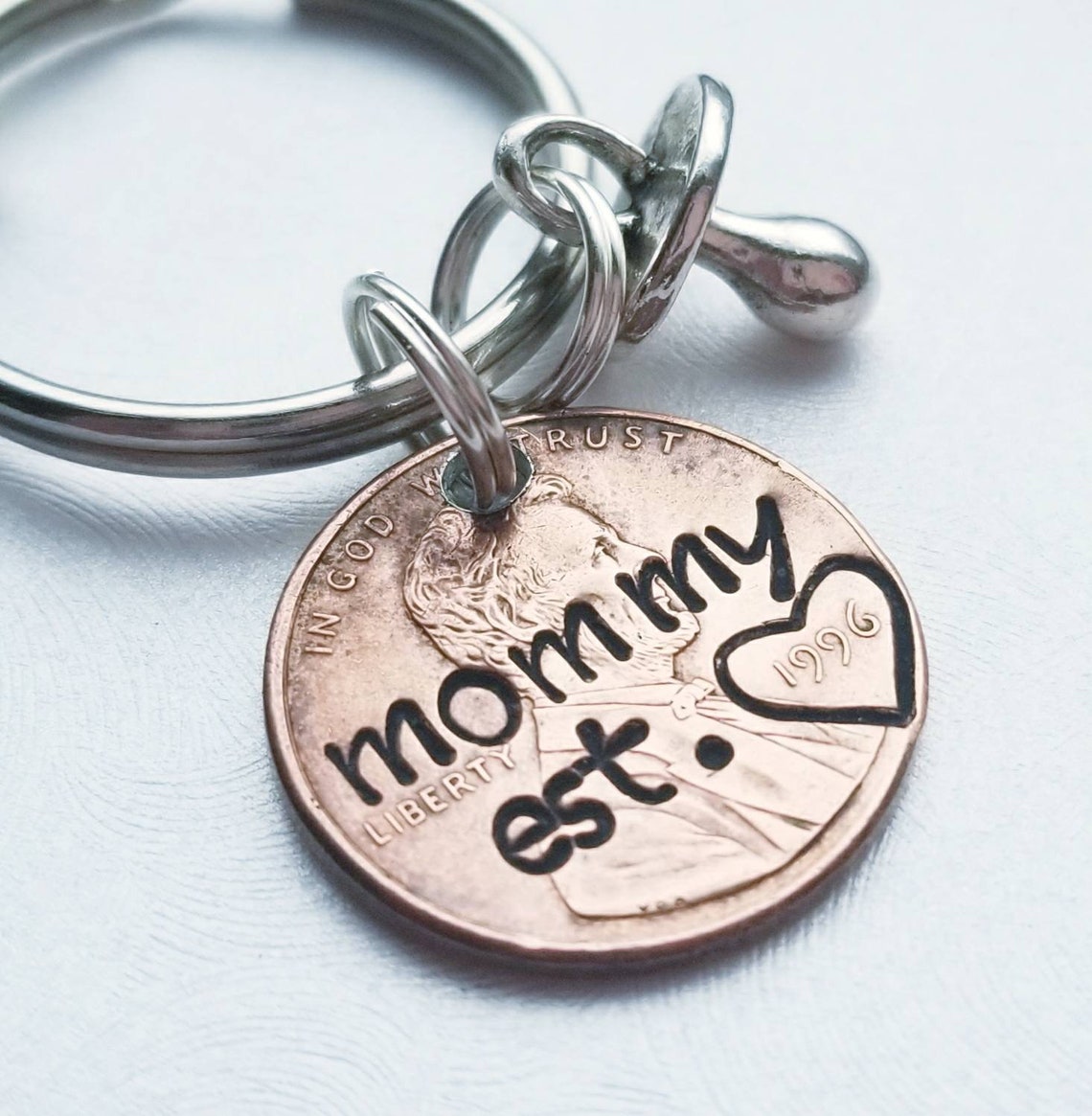 Custom Personalized Mommy Penny Keychain. New Mommy - Etsy