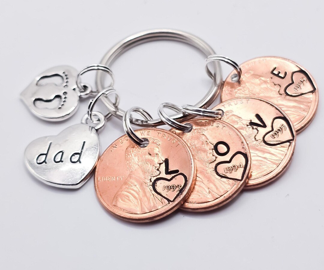 Dad Keychain, 1st Father's Day Gift for Dad From Kids, Sentimental Dad ...