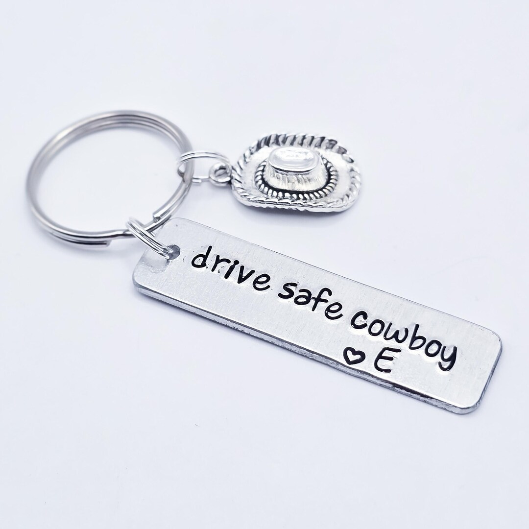 Cowboy Keychain, Drive Safe Boyfriend Gift, Western Gift for Men ...